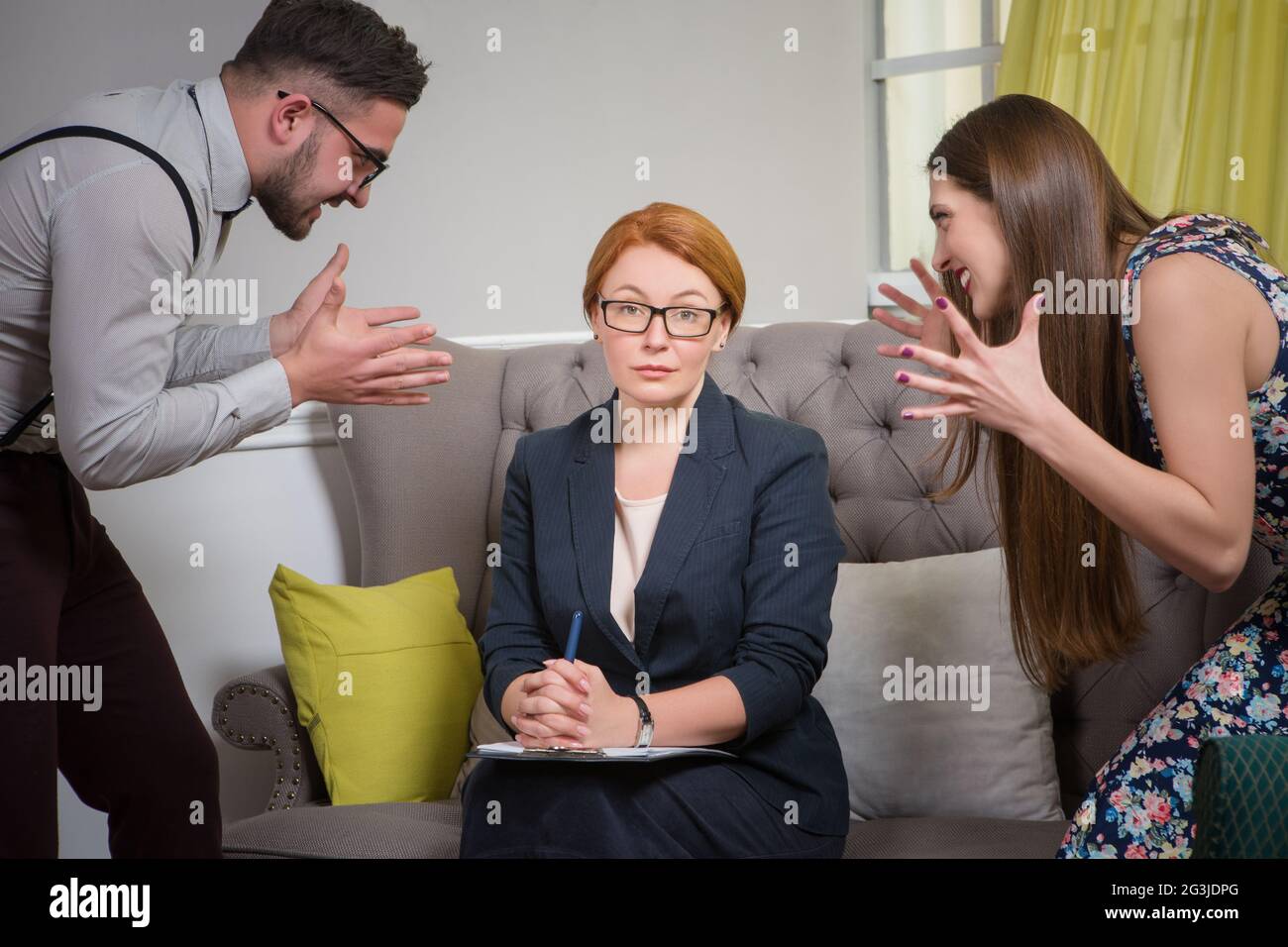 Couple at the psychotherapist Stock Photo - Alamy