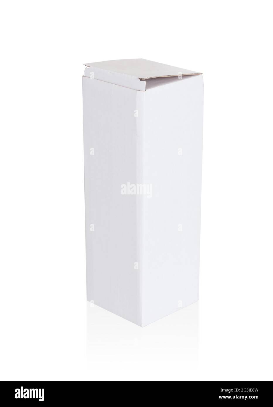 White cardboard box on a white background Stock Photo - Alamy