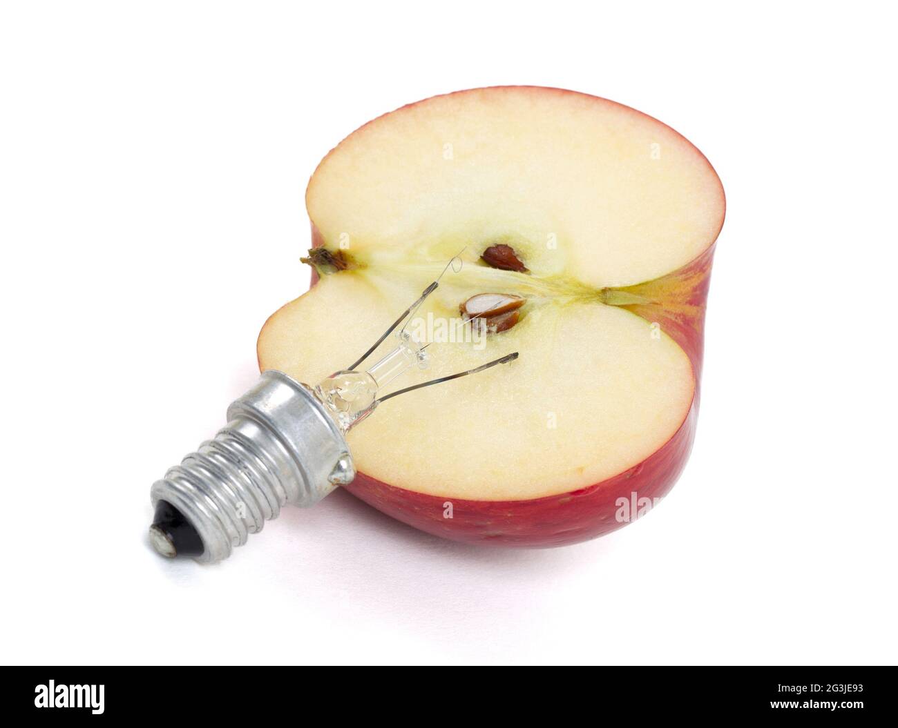 Apple lightbulb, concept of green energy Stock Photo - Alamy