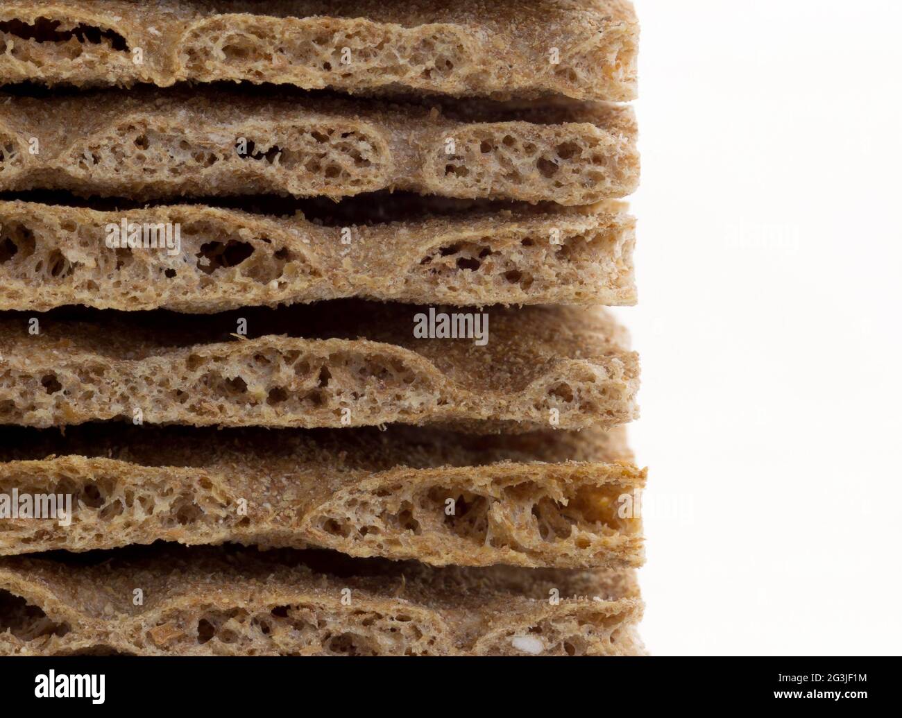 Stack of crackers (breakfast) isolated Stock Photo - Alamy