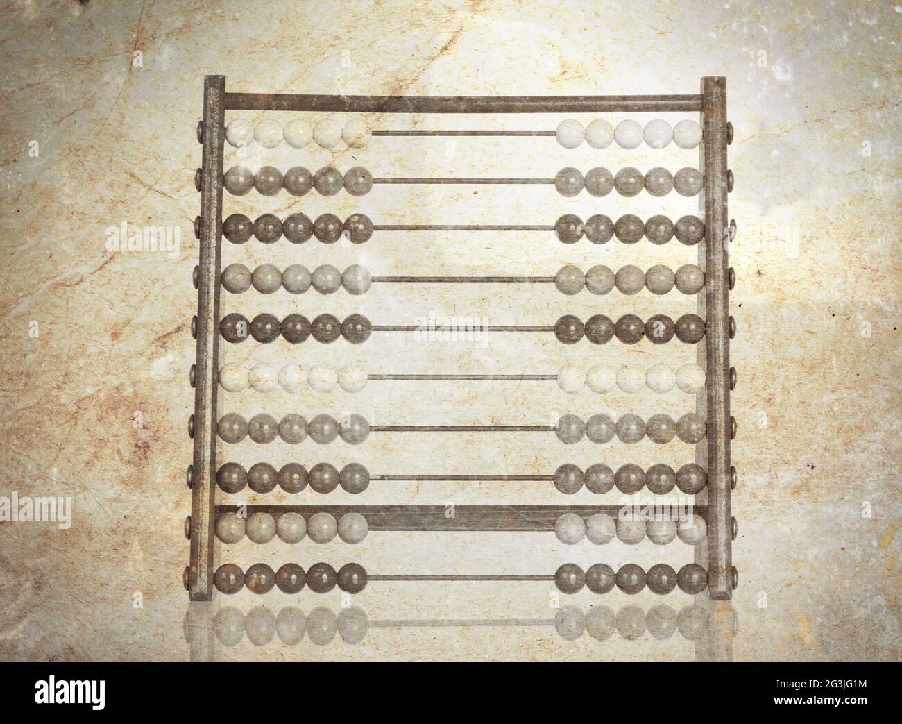 Vintage picture of an old abacus Stock Photo - Alamy