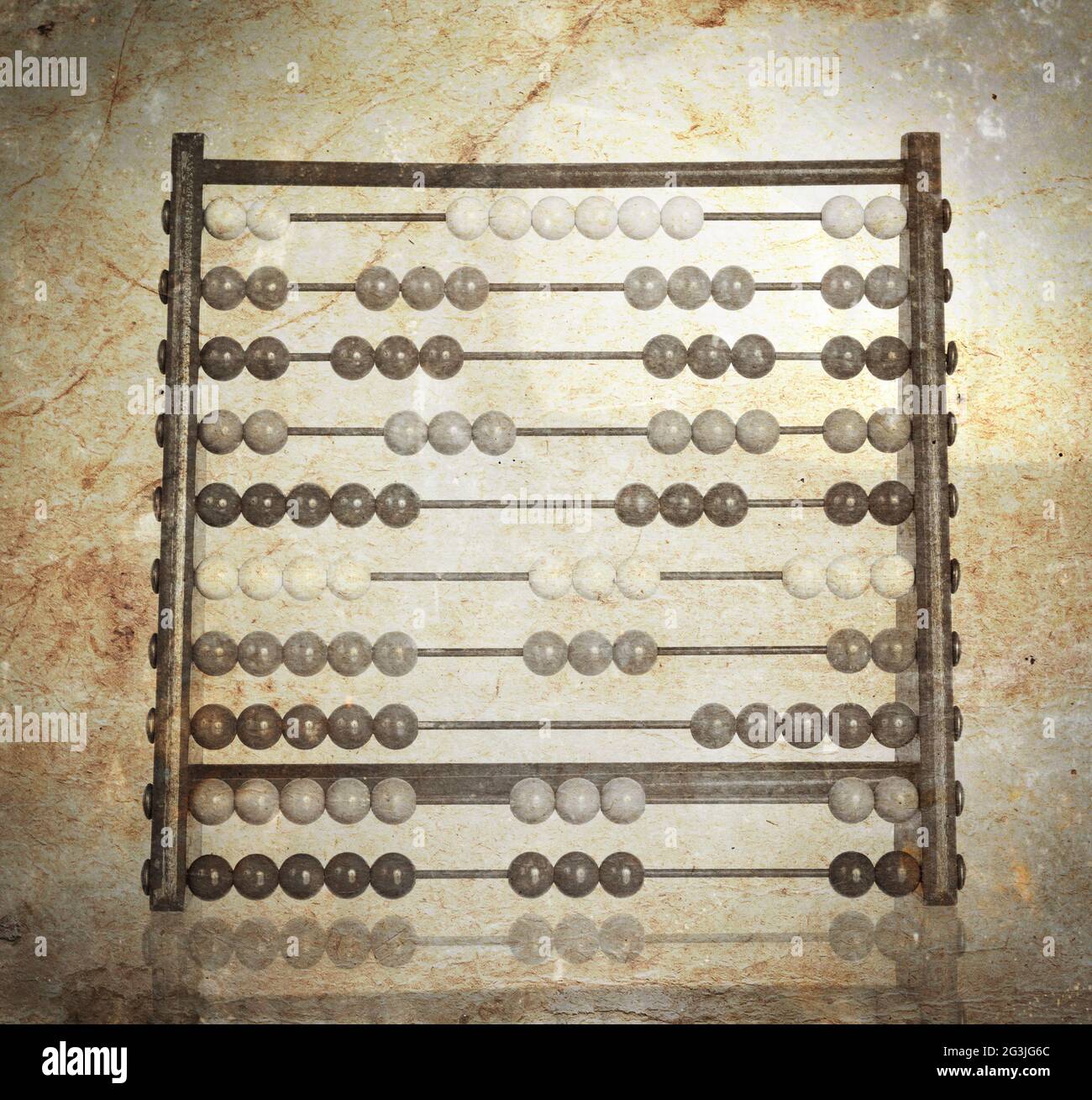 Vintage picture of an old abacus Stock Photo - Alamy