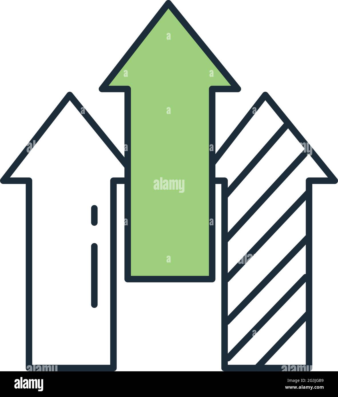 ascending arrows on white background Stock Vector Image & Art - Alamy