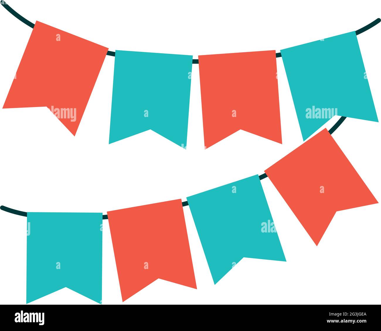 colorful pennants on white background Stock Vector Image & Art - Alamy