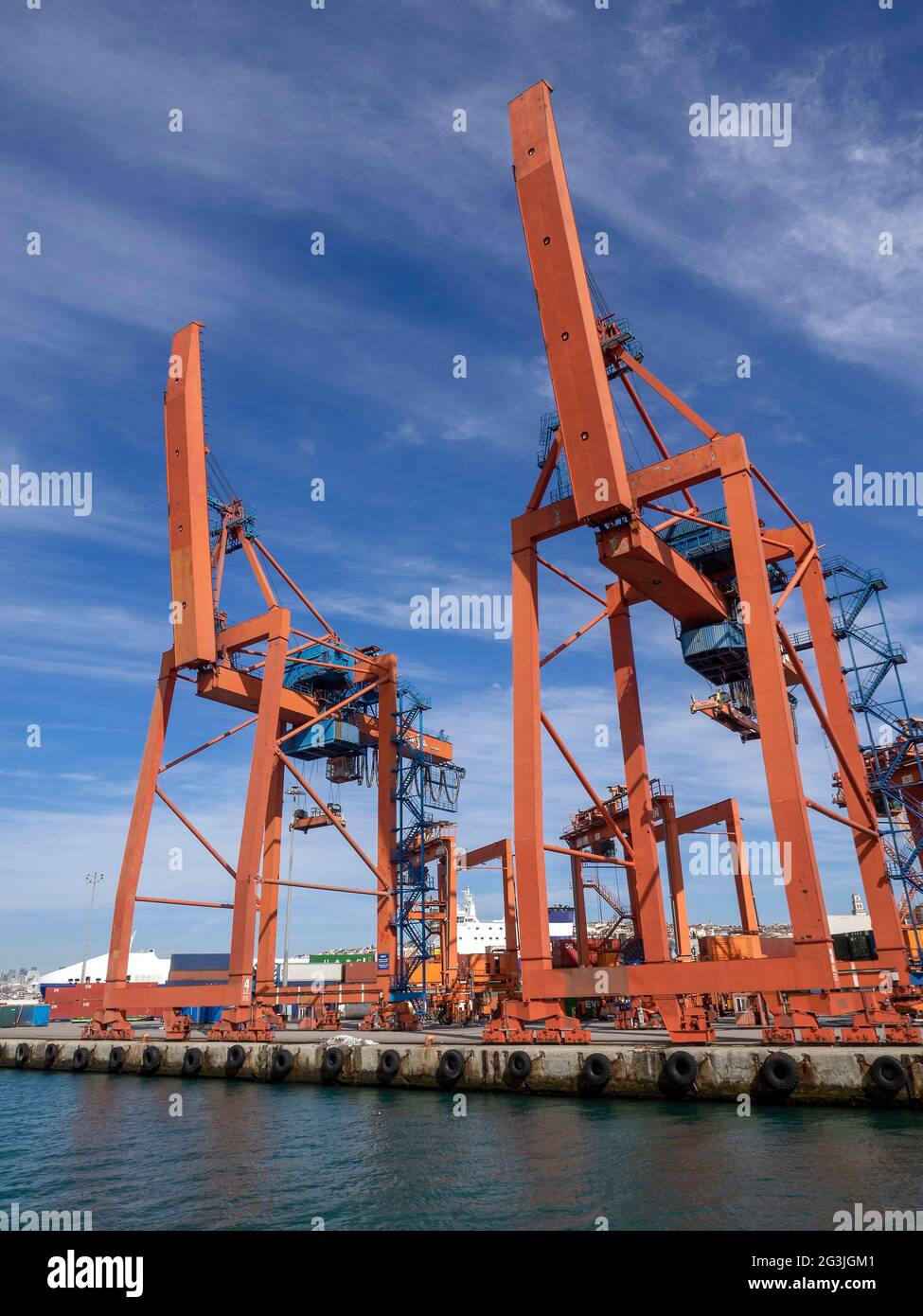 commercial ship loading container in shipping port for import ,export ...