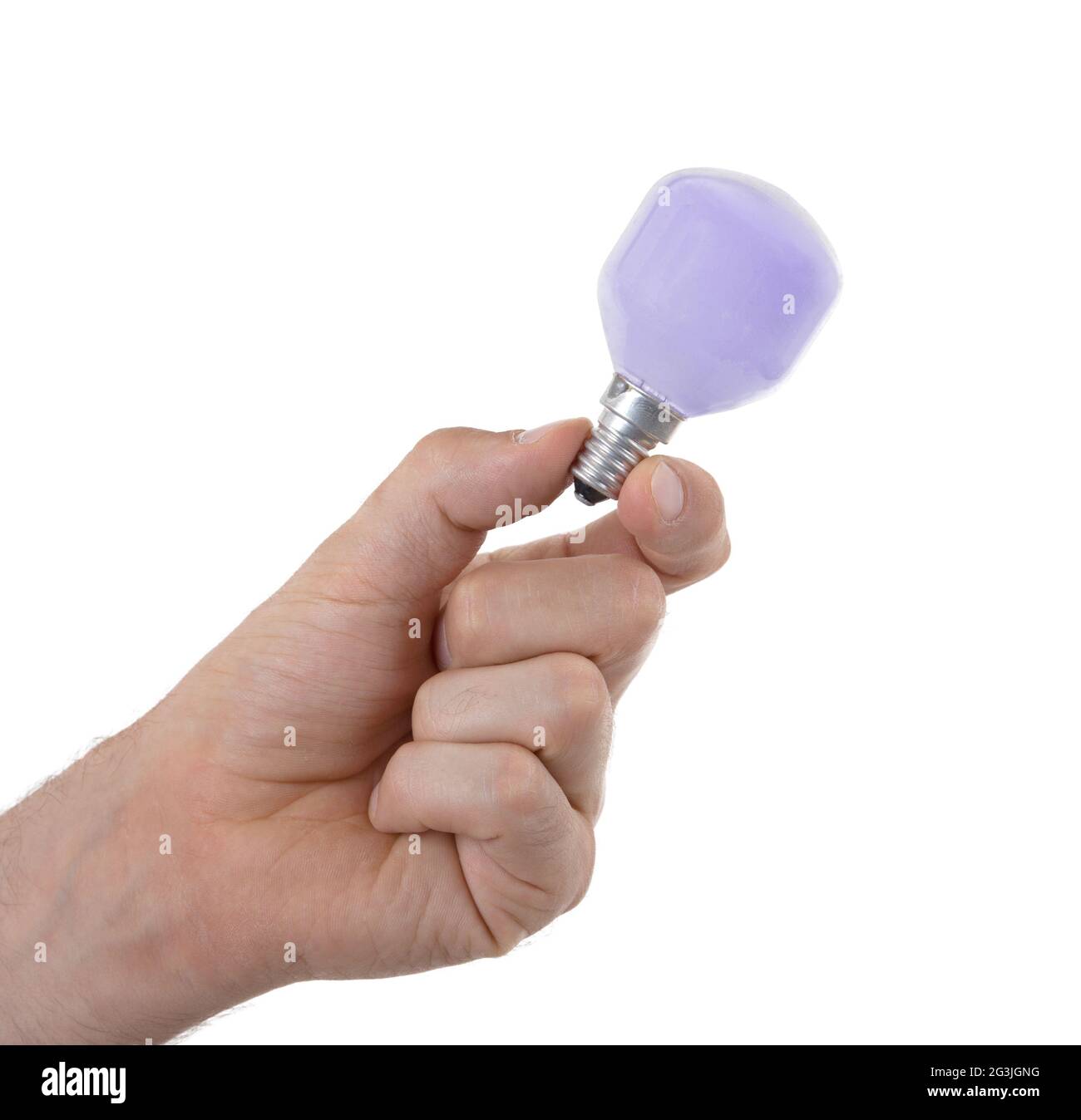 Hand holding an light bulb Stock Photo - Alamy