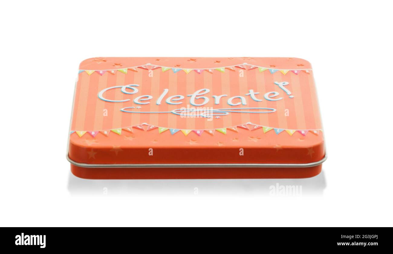 Small gift: Celebration box isolated Stock Photo - Alamy