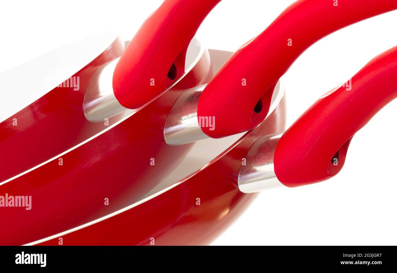 Set three frying pans hi-res stock photography and images - Alamy