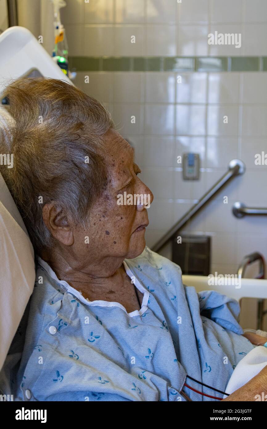 Captures of my recovering Grandma in a hospital Stock Photo - Alamy