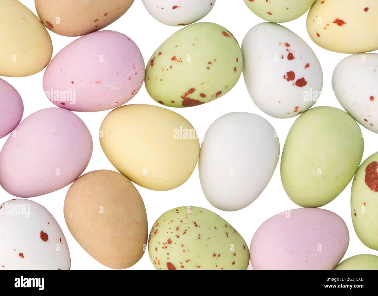 Assorted colorful chocolate easter eggs isolated Stock Photo - Alamy