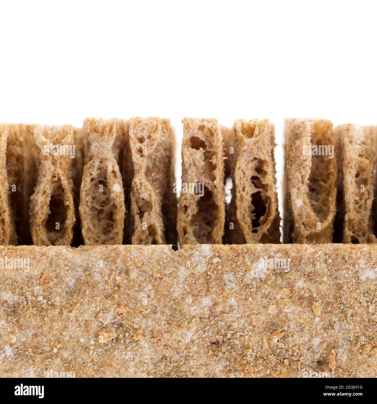 Stack of crackers (breakfast) isolated Stock Photo - Alamy