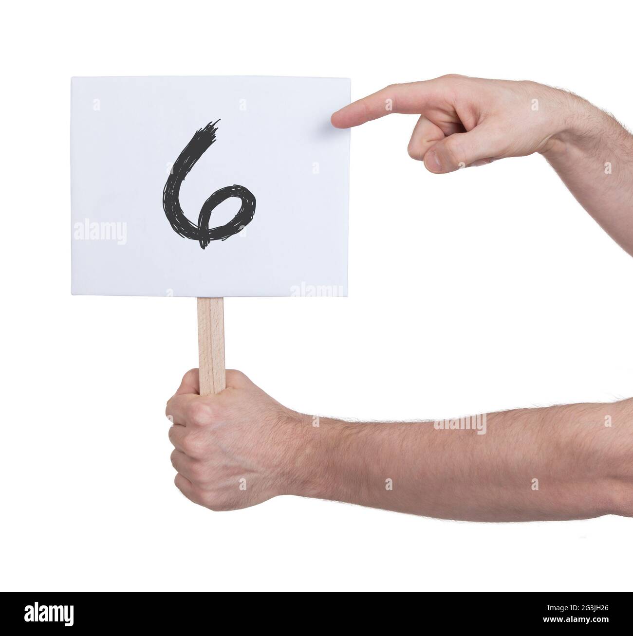 Sign with a number, 6 Stock Photo - Alamy