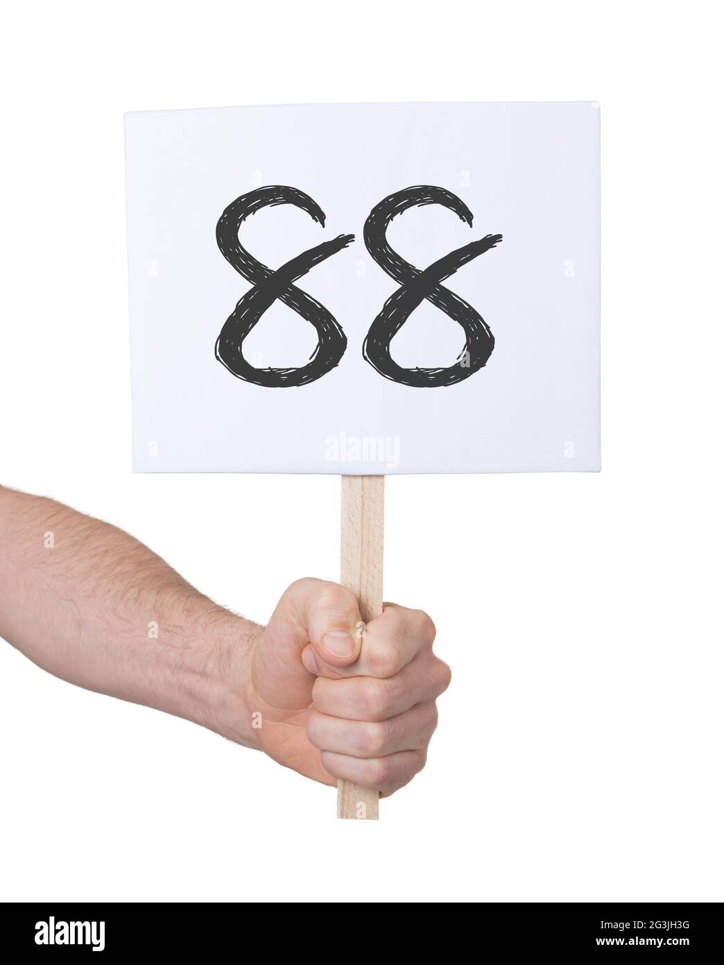 Sign with a number, 88 Stock Photo - Alamy