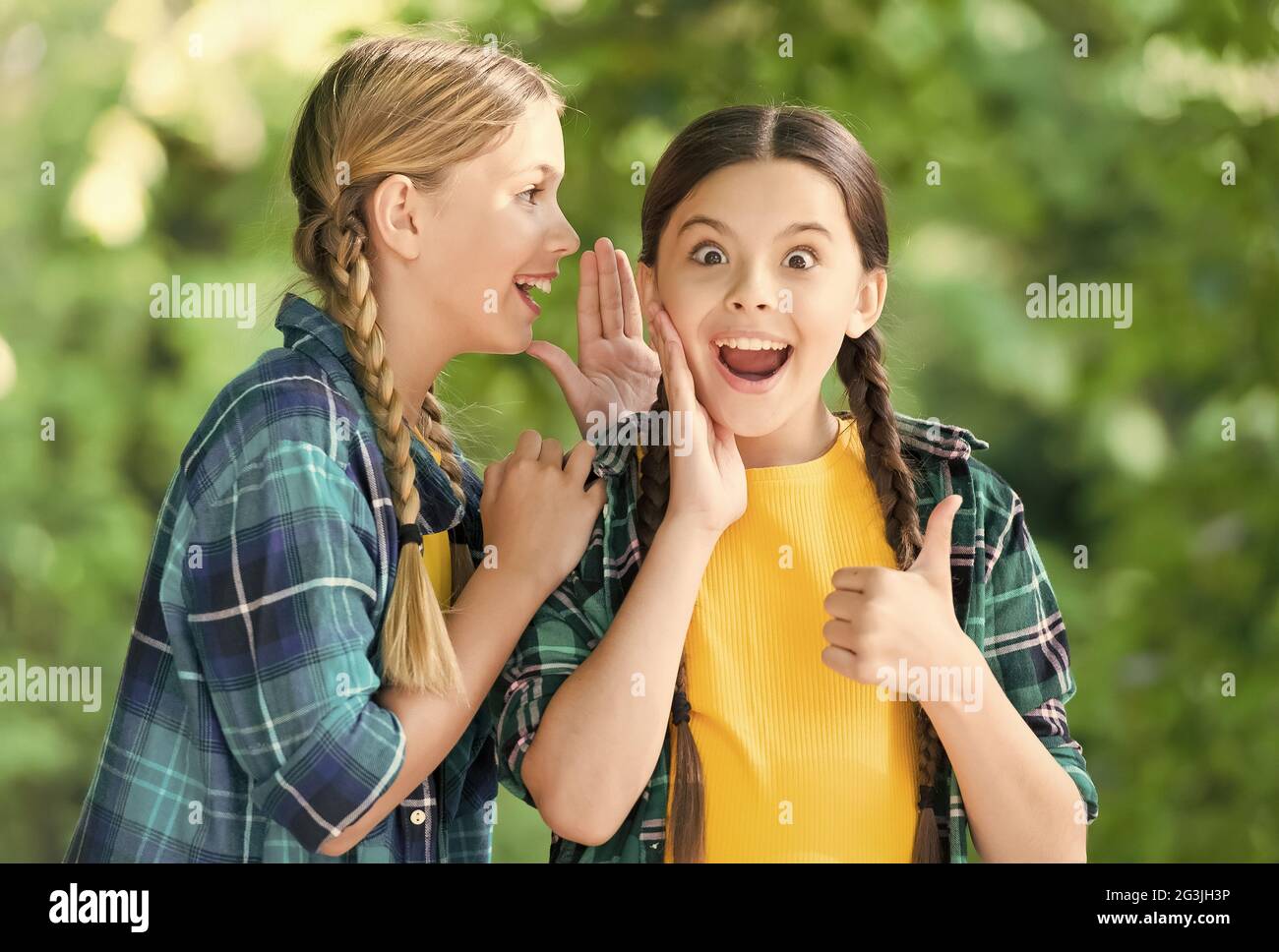 gossip concept. funny time spending. cheerful girls best friends ...