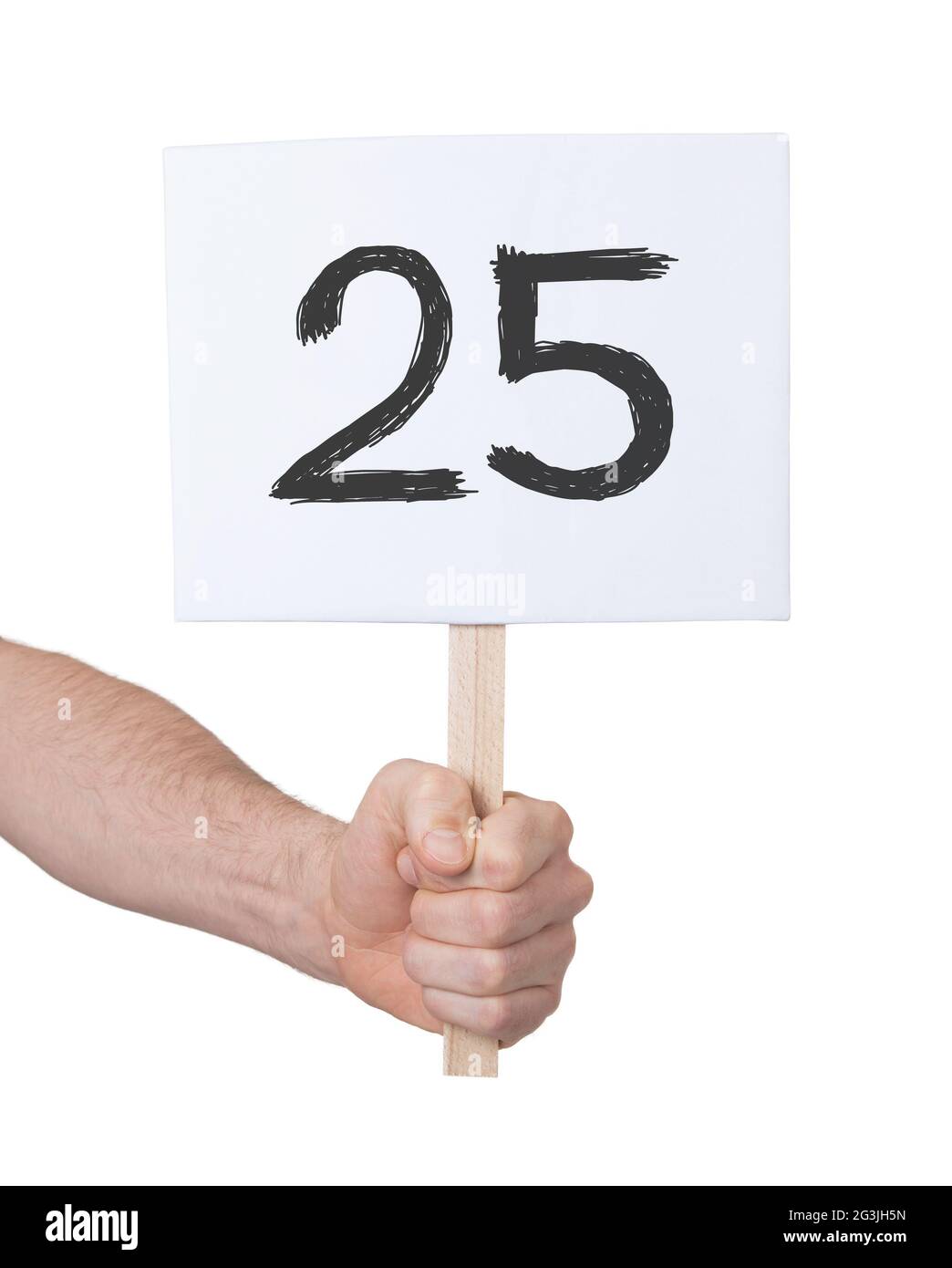 Sign with a number, 25 Stock Photo - Alamy
