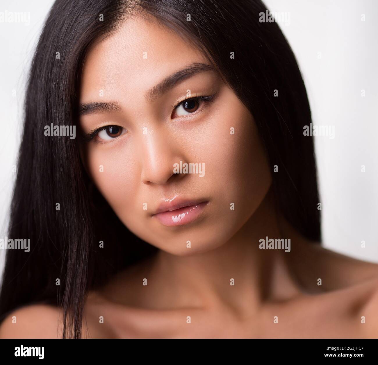 Face of Asian lady Stock Photo - Alamy
