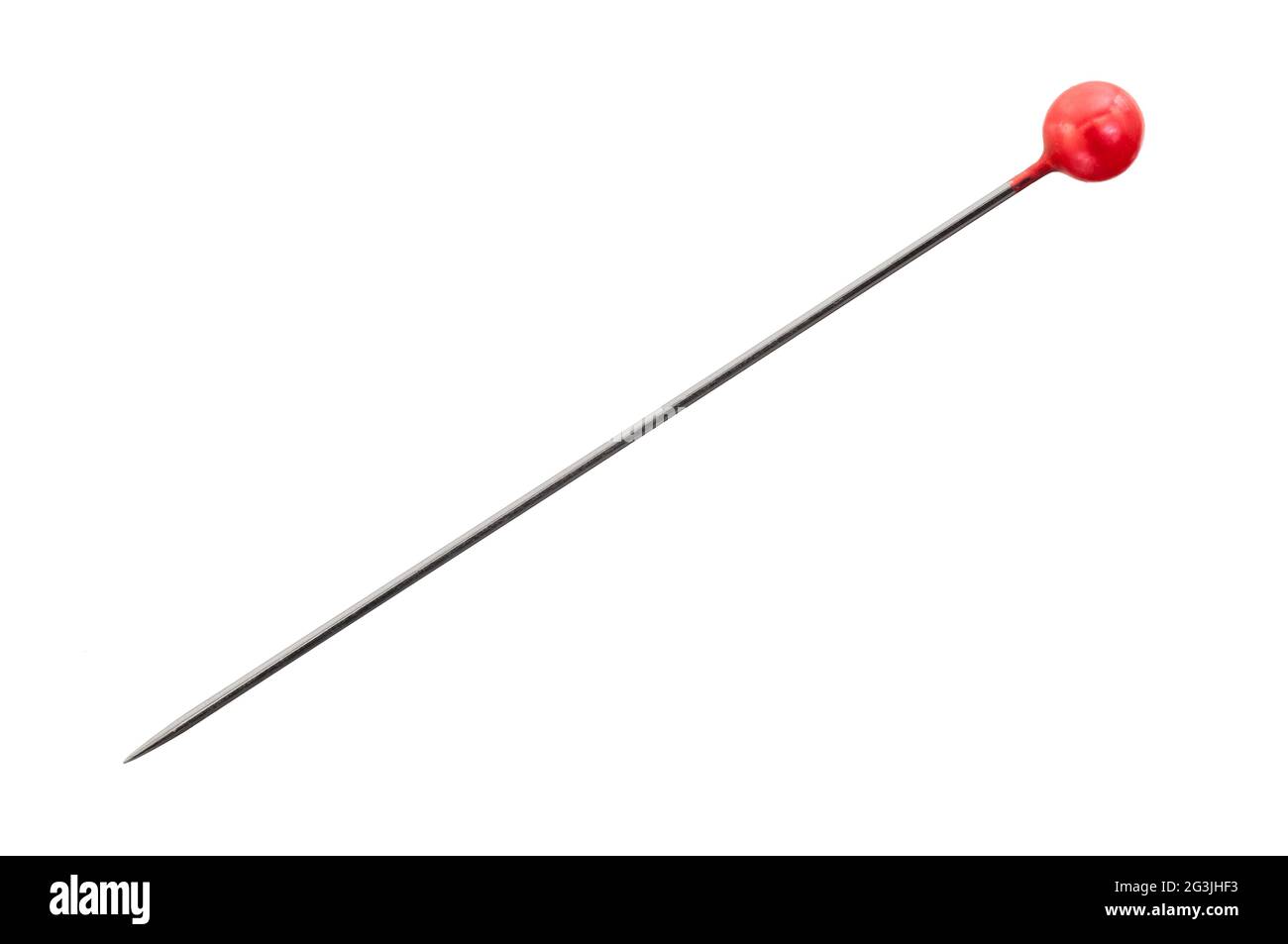 Sewing pin with round red head; isolated Stock Photo - Alamy