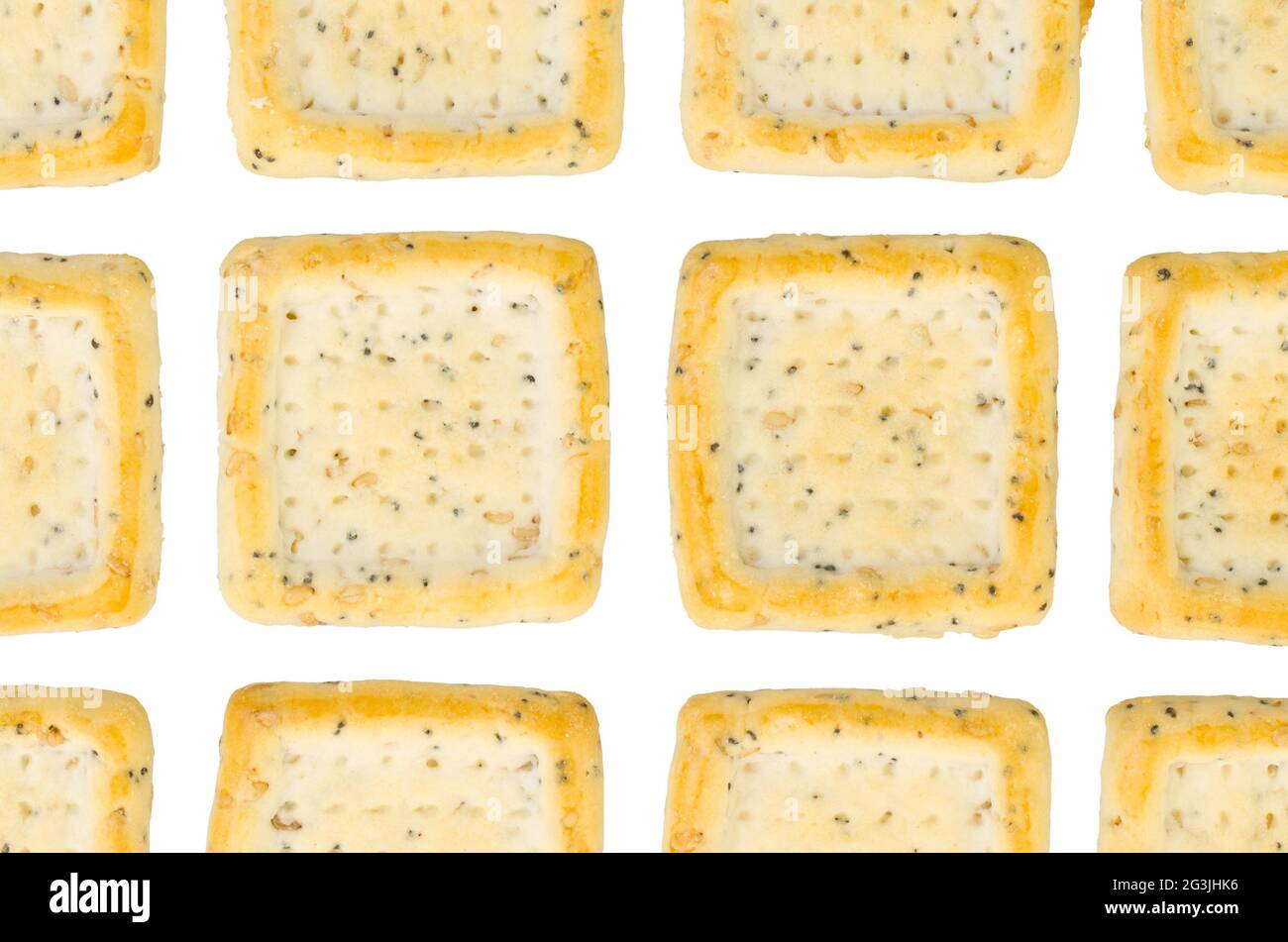 Simple square crackers isolated Stock Photo - Alamy