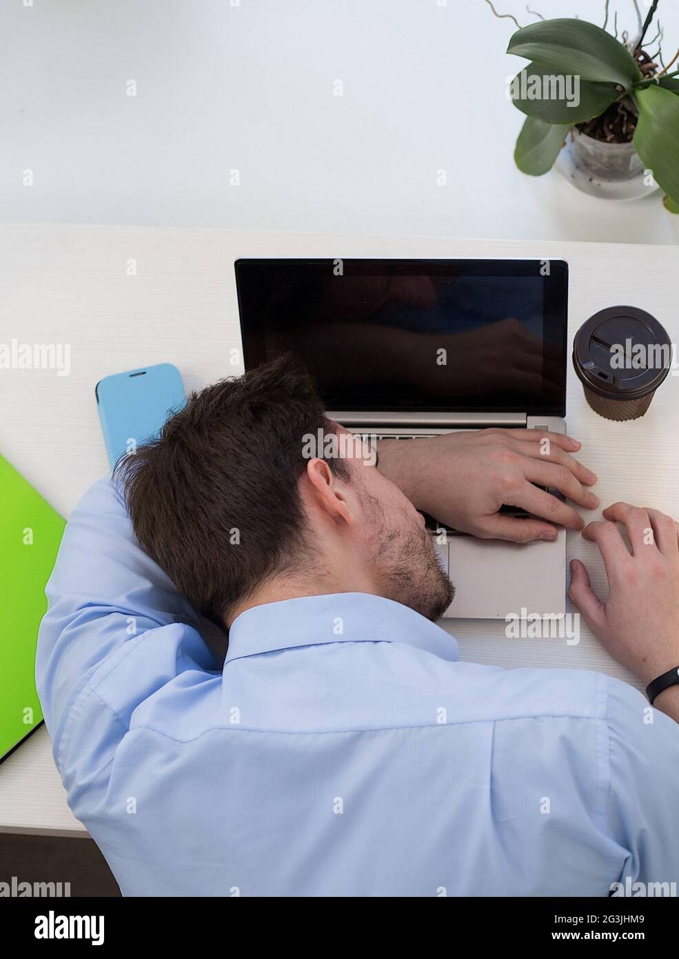 Freelancer working on Stock Photo - Alamy