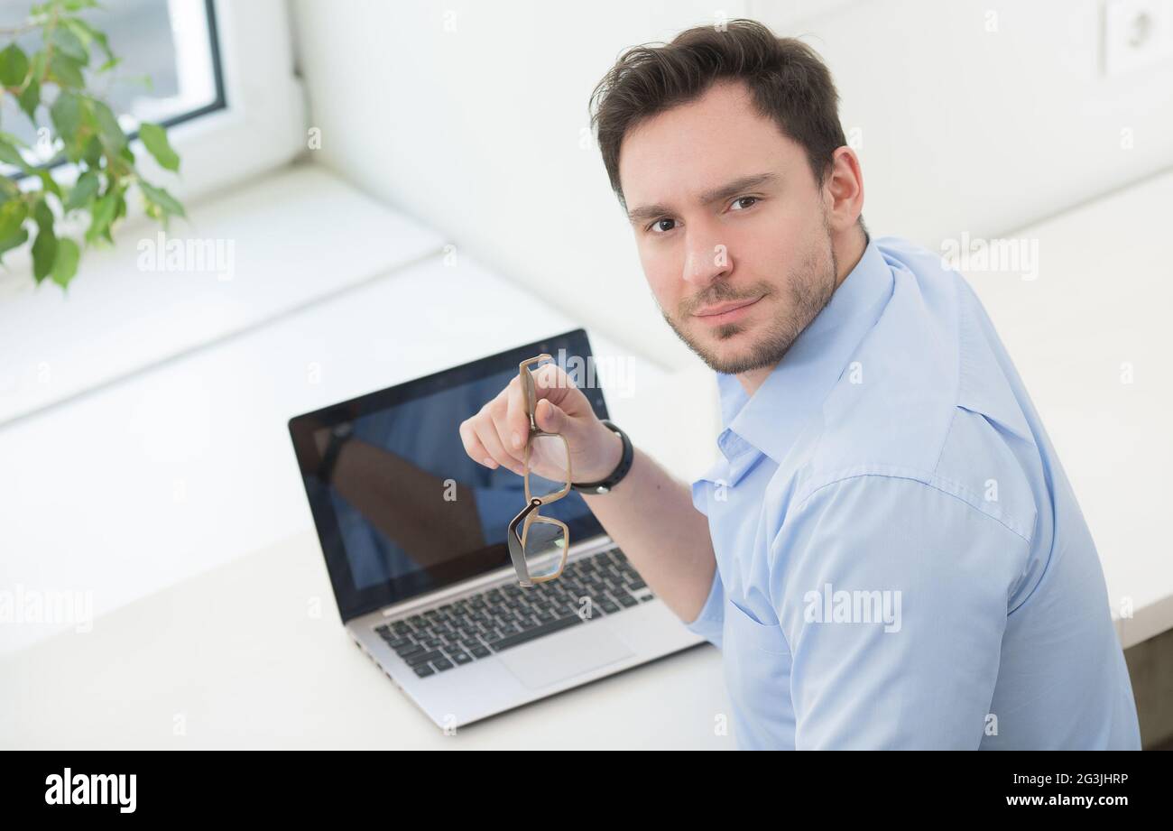 Freelancer male in casual hi-res stock photography and images - Alamy