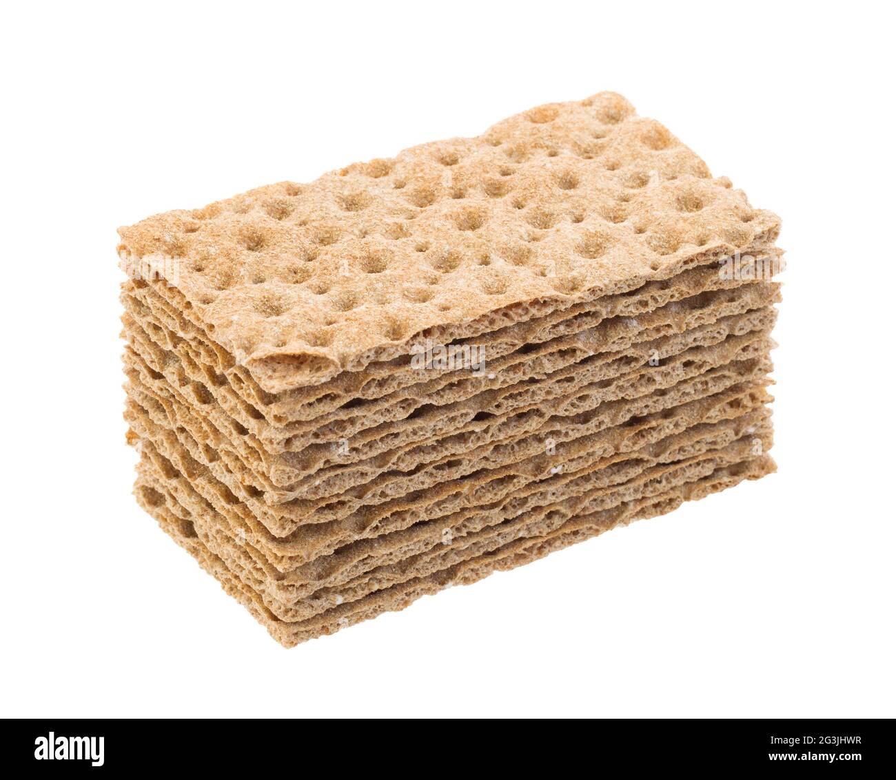 Stack of crackers (breakfast) isolated Stock Photo - Alamy