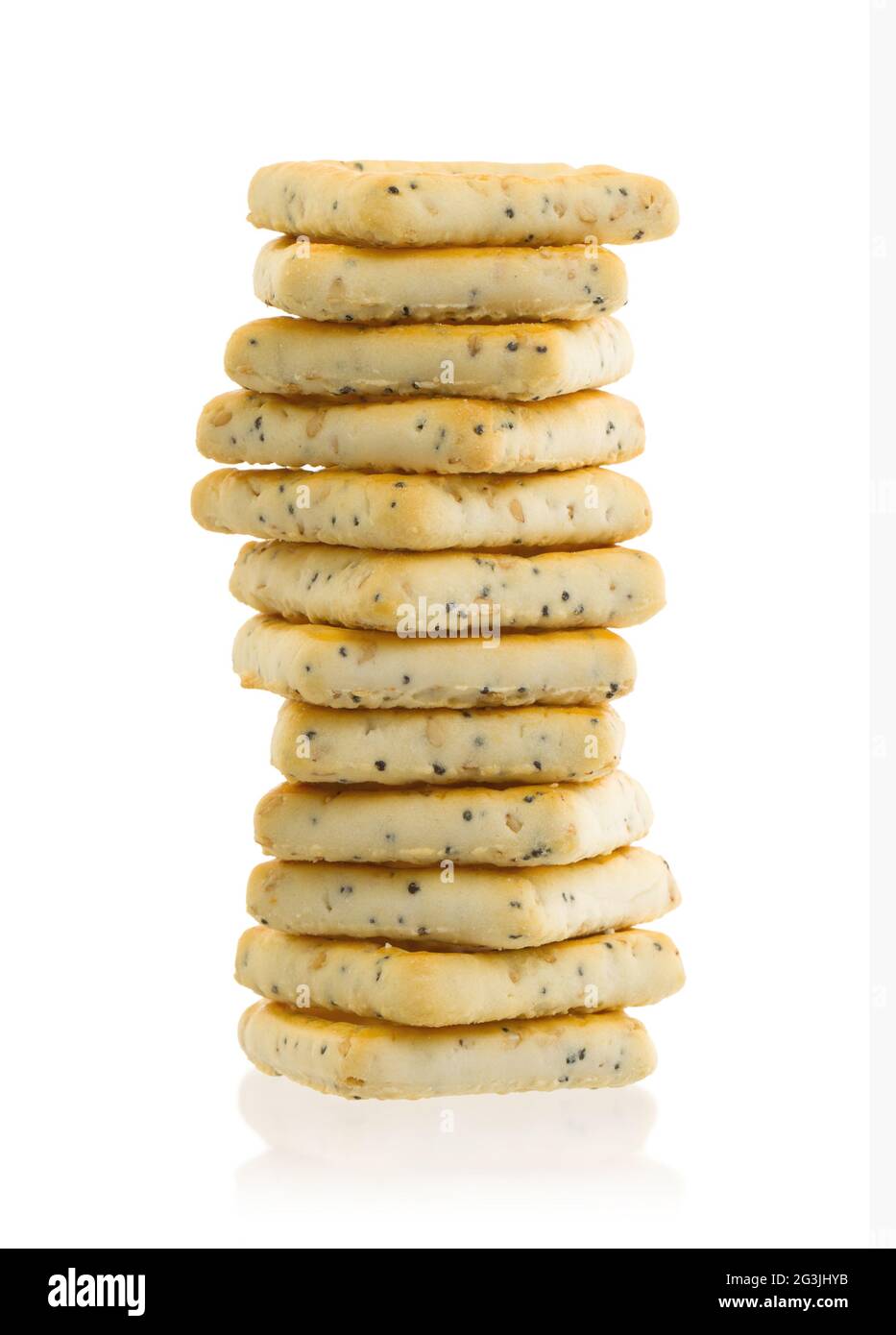 Stack of square crackers isolated Stock Photo - Alamy