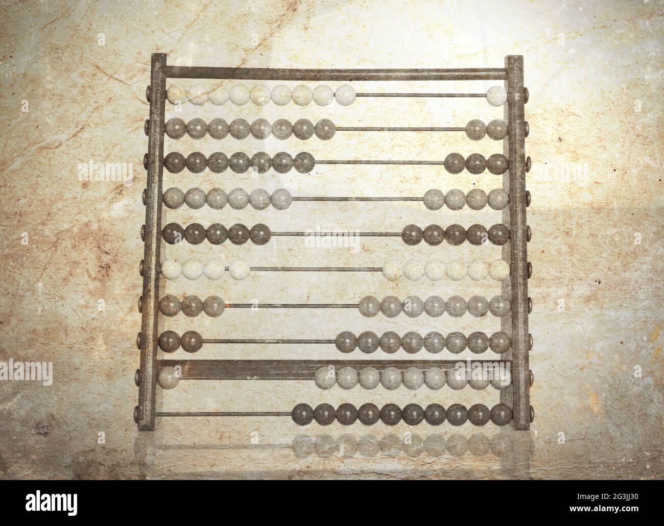 Vintage picture of an old abacus Stock Photo - Alamy