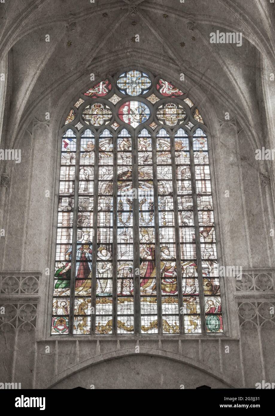 Inside of a creepy old church Stock Photo - Alamy
