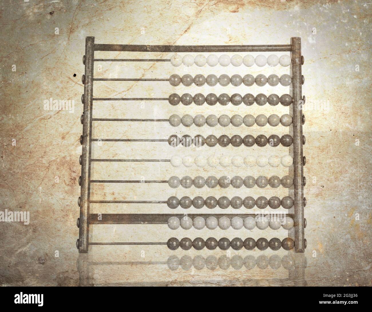 Vintage picture of an old abacus Stock Photo - Alamy