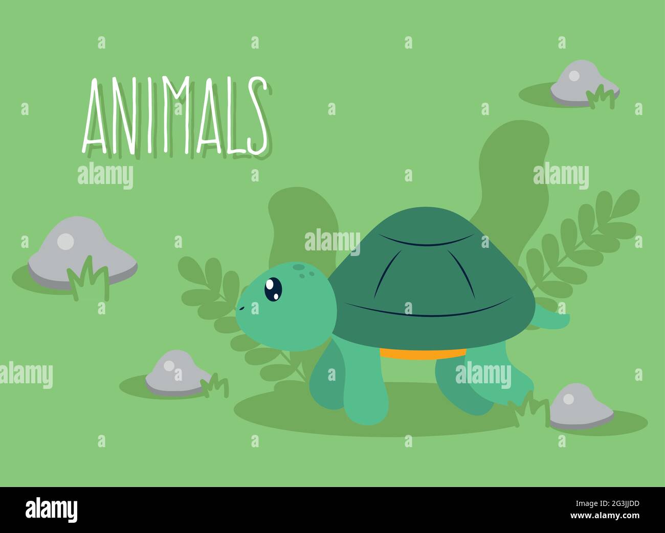 turtle and animals text poster Stock Vector Image & Art - Alamy