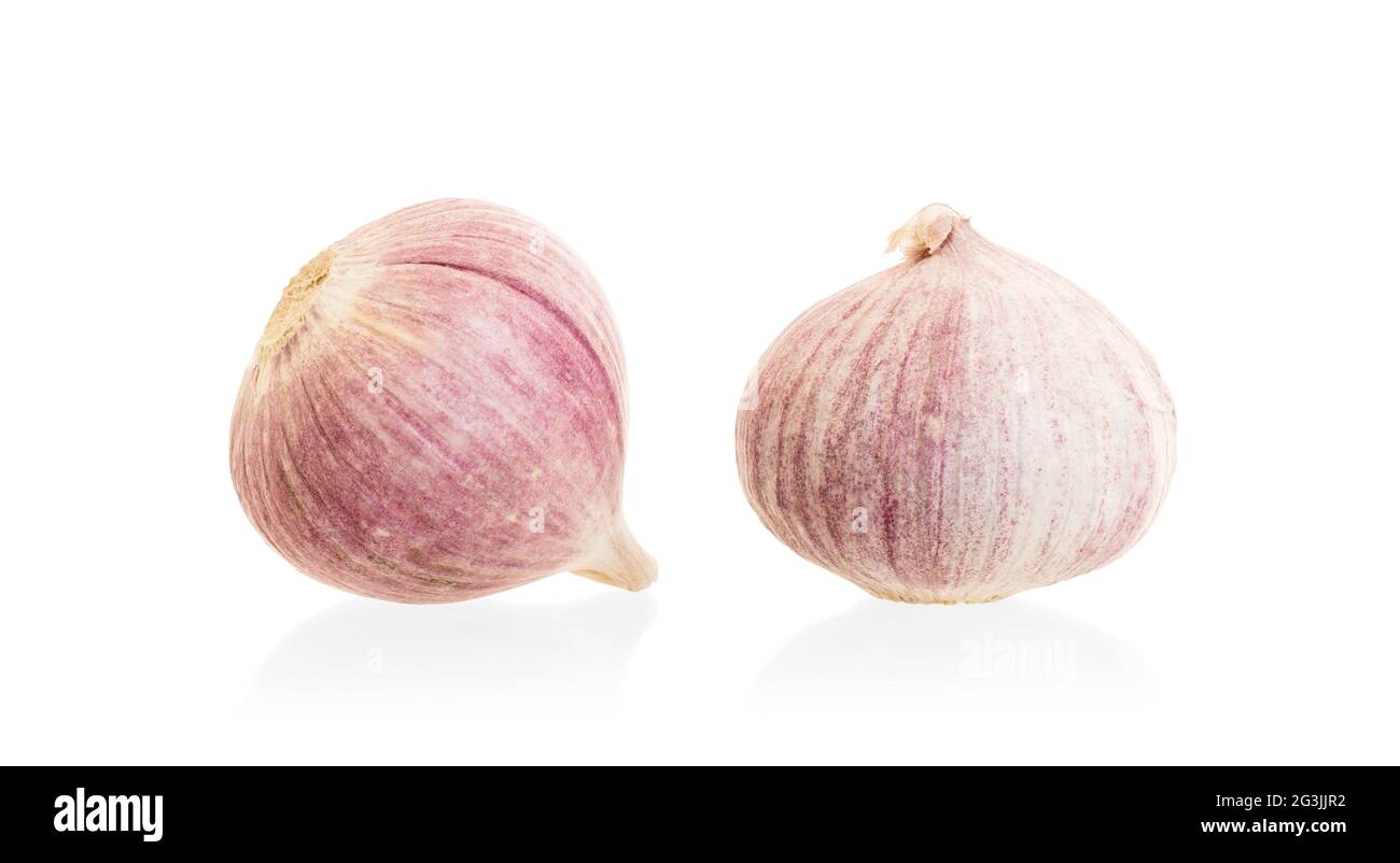 Raw garlic (small) isolated Stock Photo - Alamy