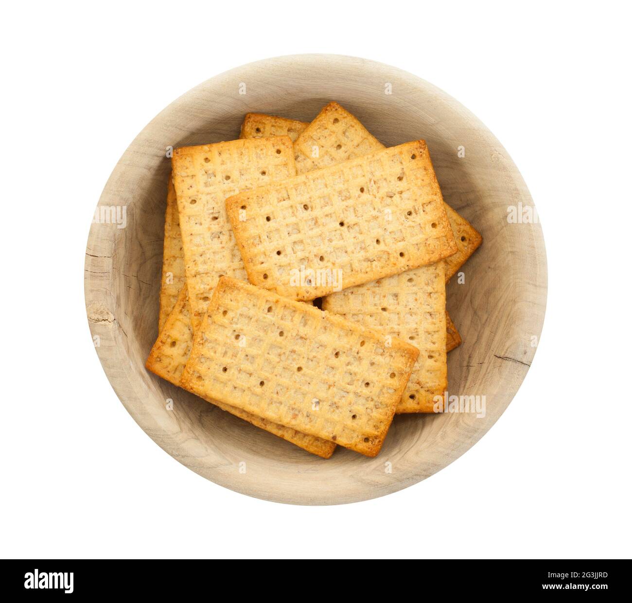 Simple crackers in a wooden bowl Stock Photo - Alamy