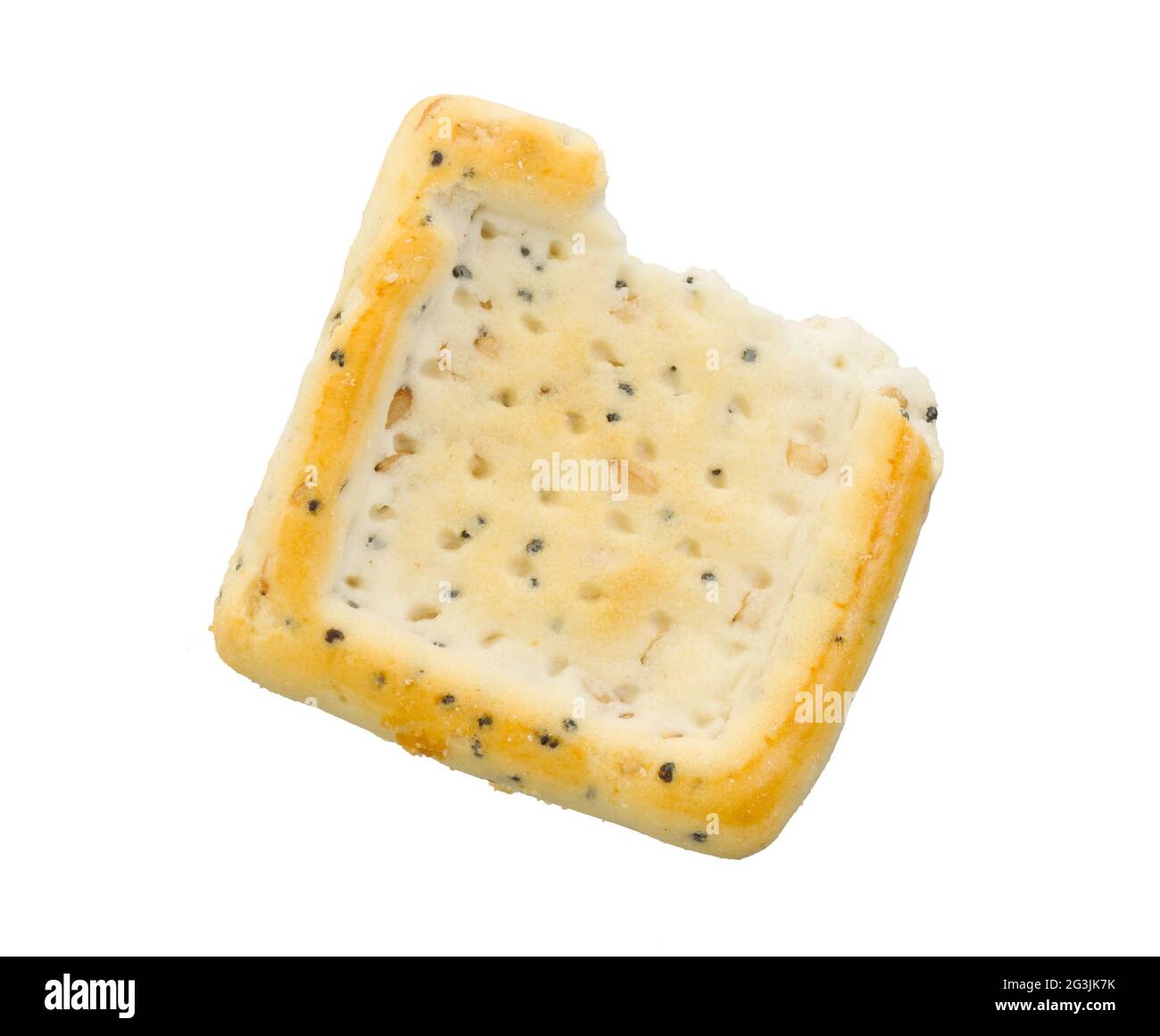 Broken square cracker isolated Stock Photo - Alamy