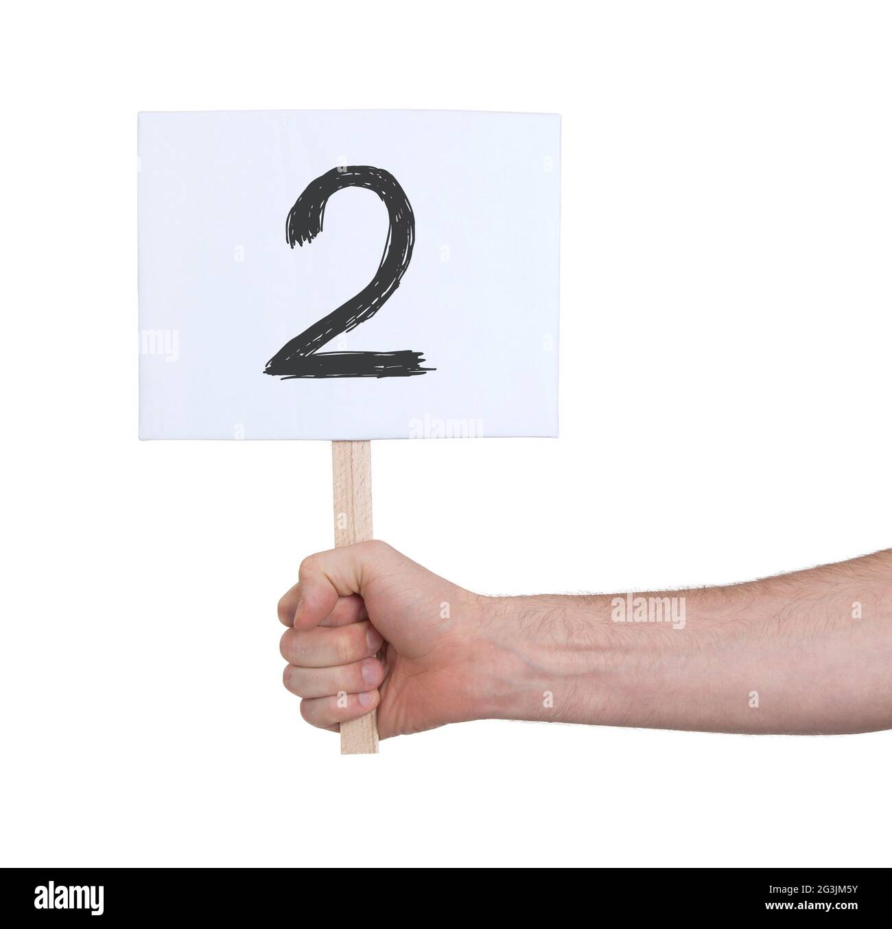 Sign with a number, 2 Stock Photo - Alamy