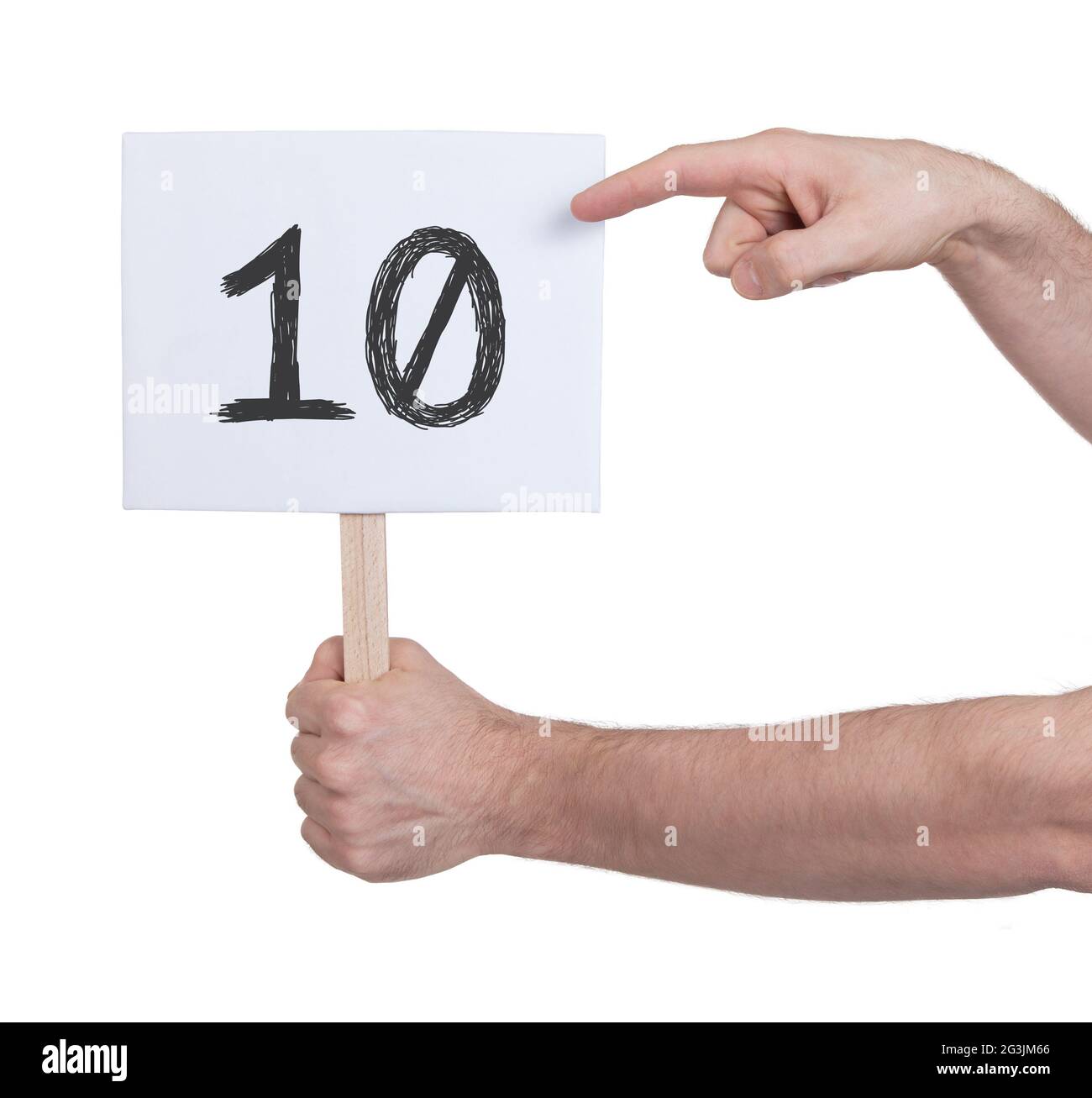 Sign with a number, 10 Stock Photo - Alamy
