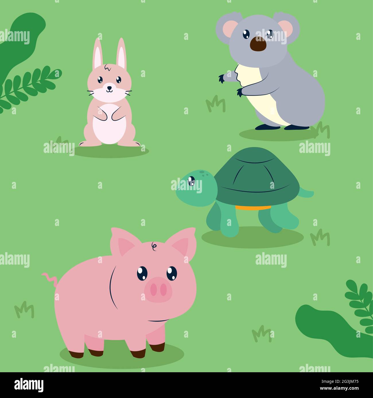 cute animals in the camp scene Stock Vector Image & Art - Alamy