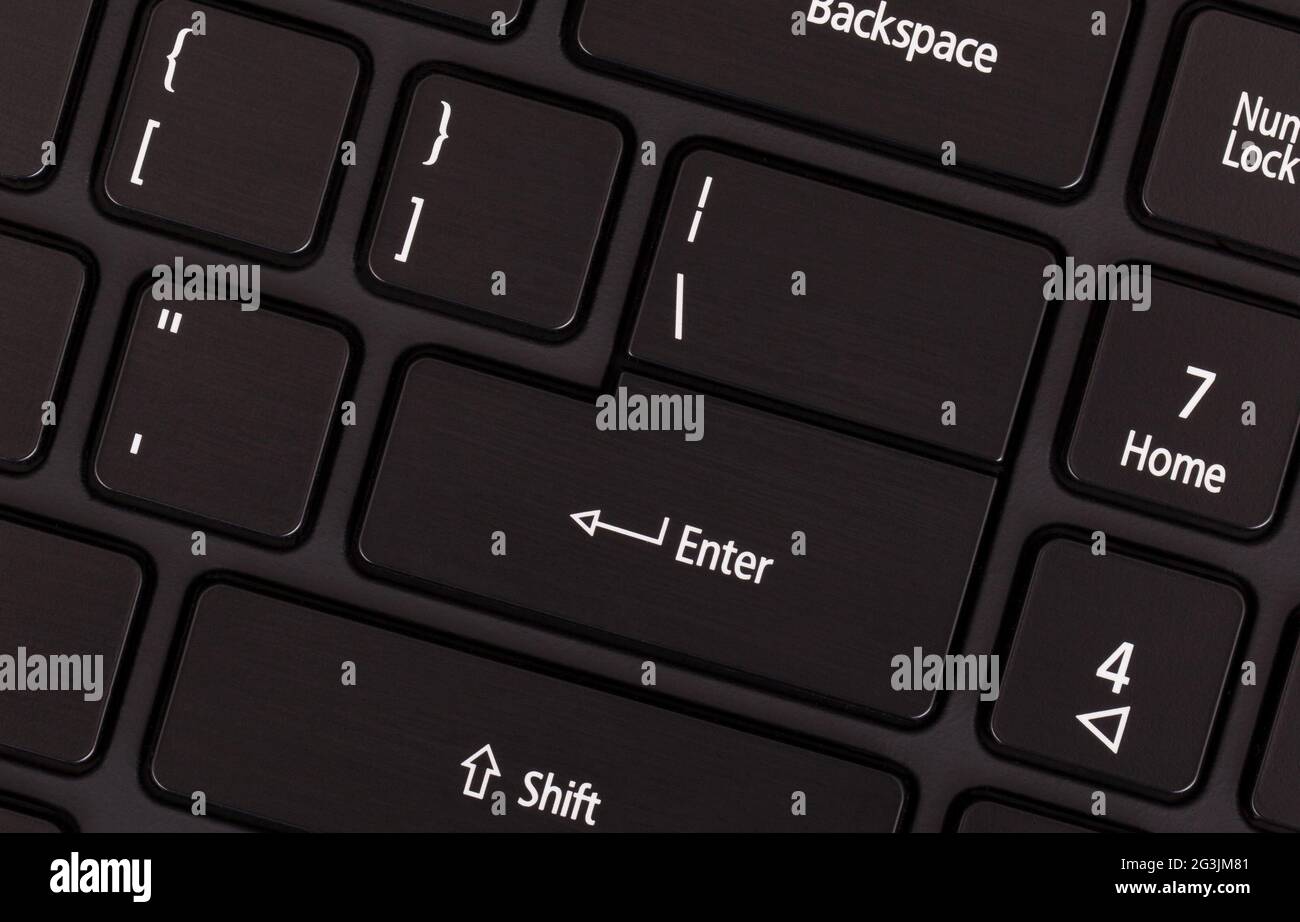 Black modern laptop keyboard close up Stock Photo - Alamy