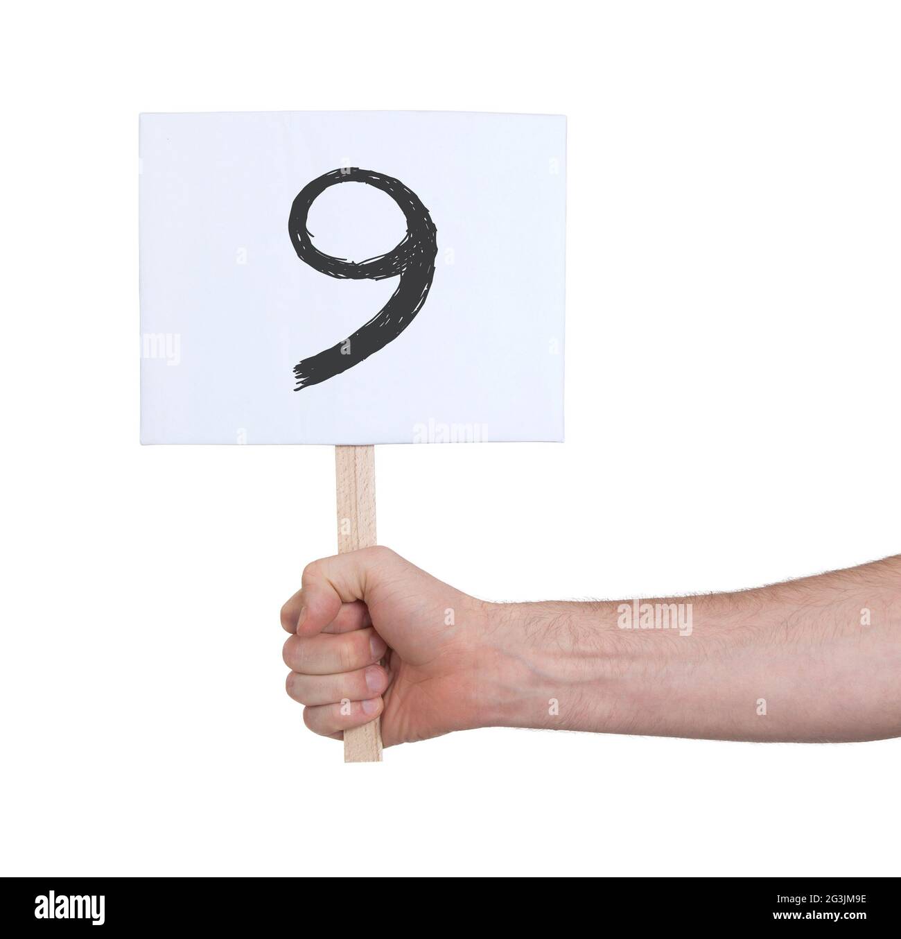 Sign with a number, 9 Stock Photo - Alamy