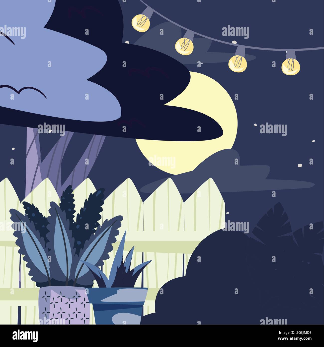 Backyard moon Stock Vector Images - Alamy