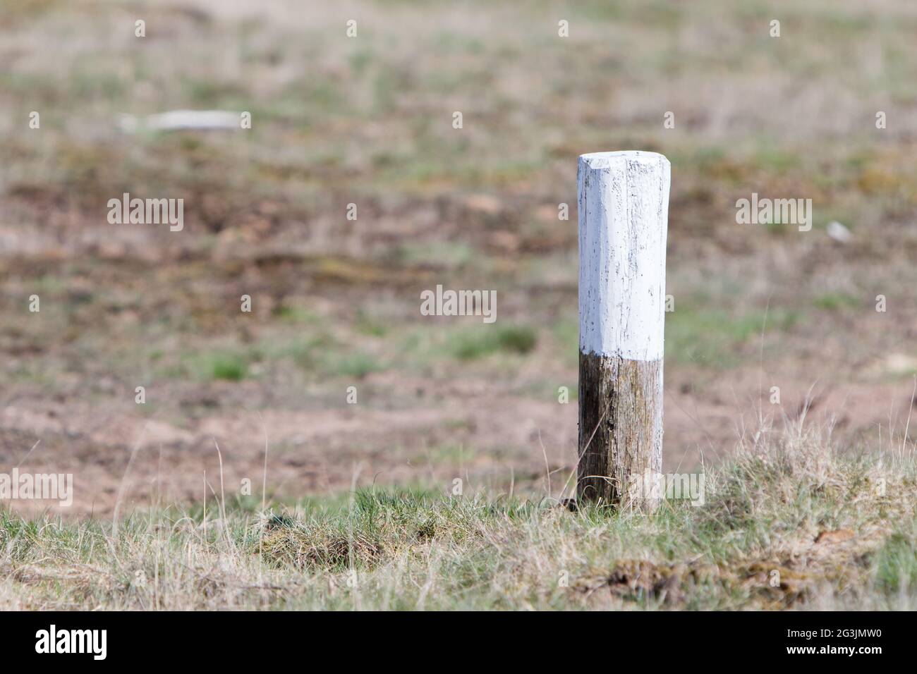 Painted marking at a walking path Stock Photo - Alamy