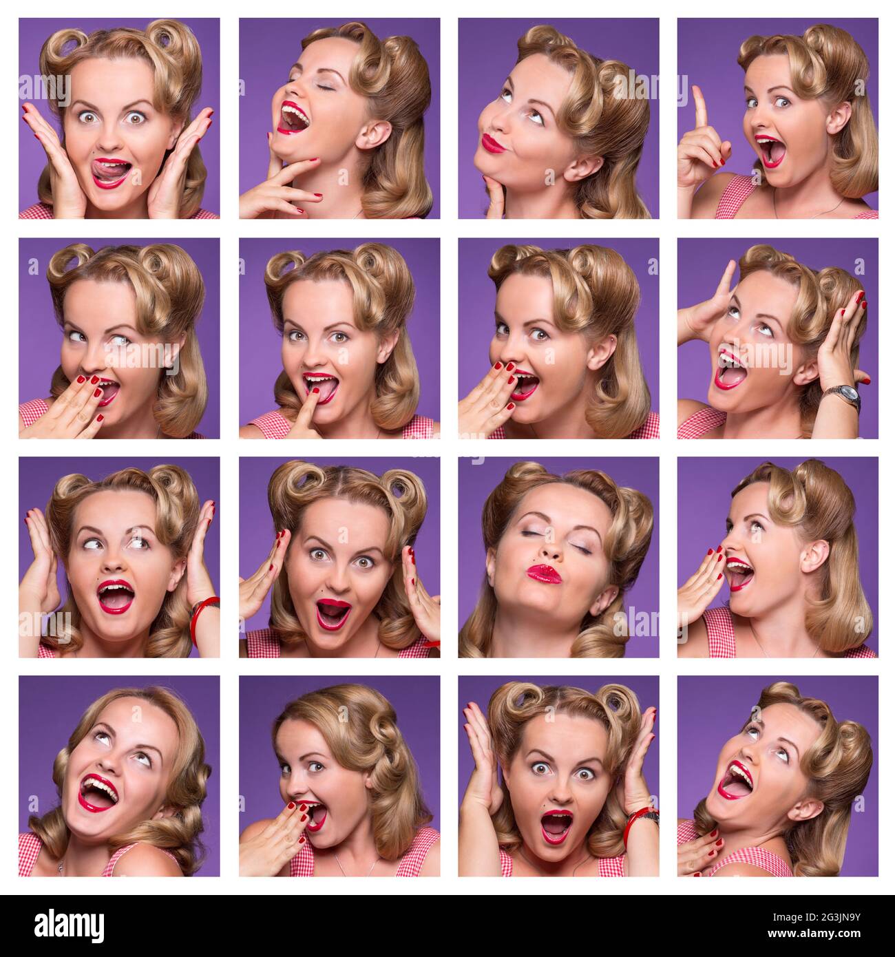 Facial Emotions Collage High Resolution Stock Photography and Images ...