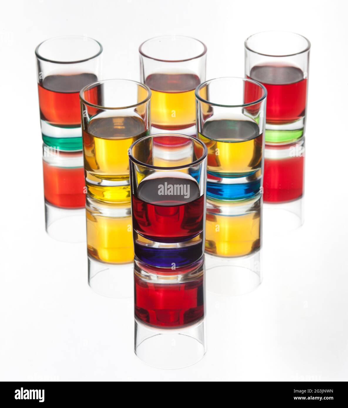 Alcohol drinks on white background Stock Photo - Alamy