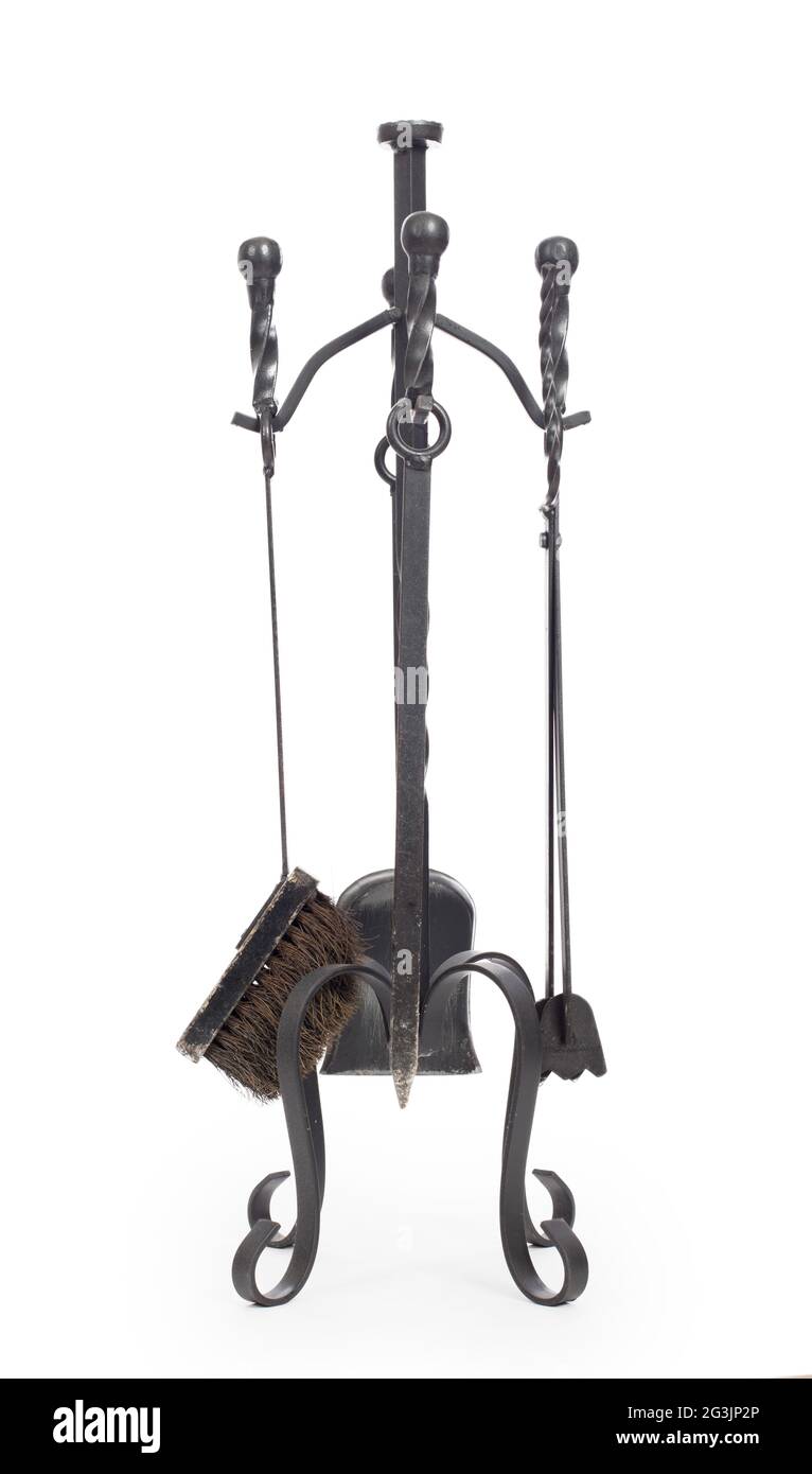 Set of fireplace accessories Stock Photo - Alamy