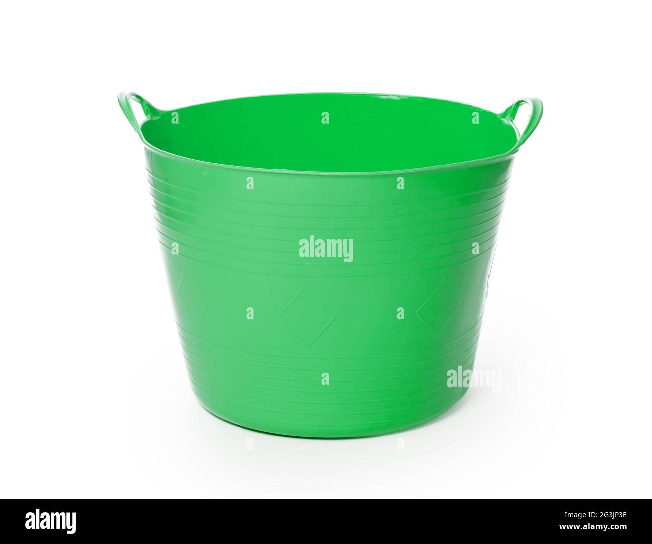 Green color plastic basket Stock Photo - Alamy