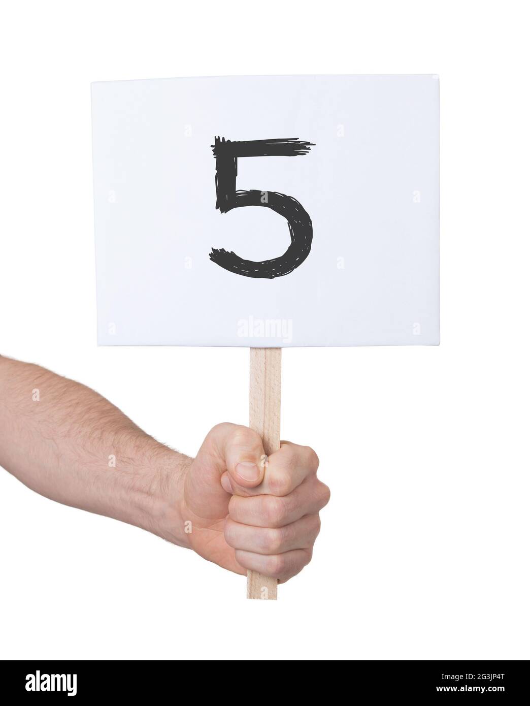 Sign with a number, 5 Stock Photo - Alamy