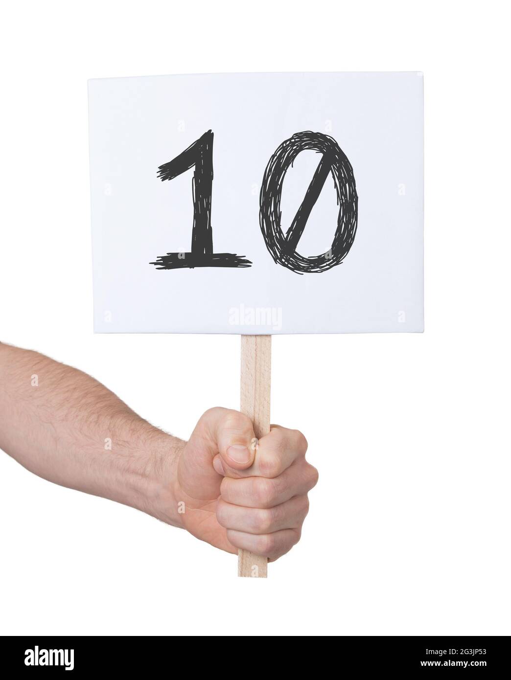 Sign with a number, 10 Stock Photo - Alamy