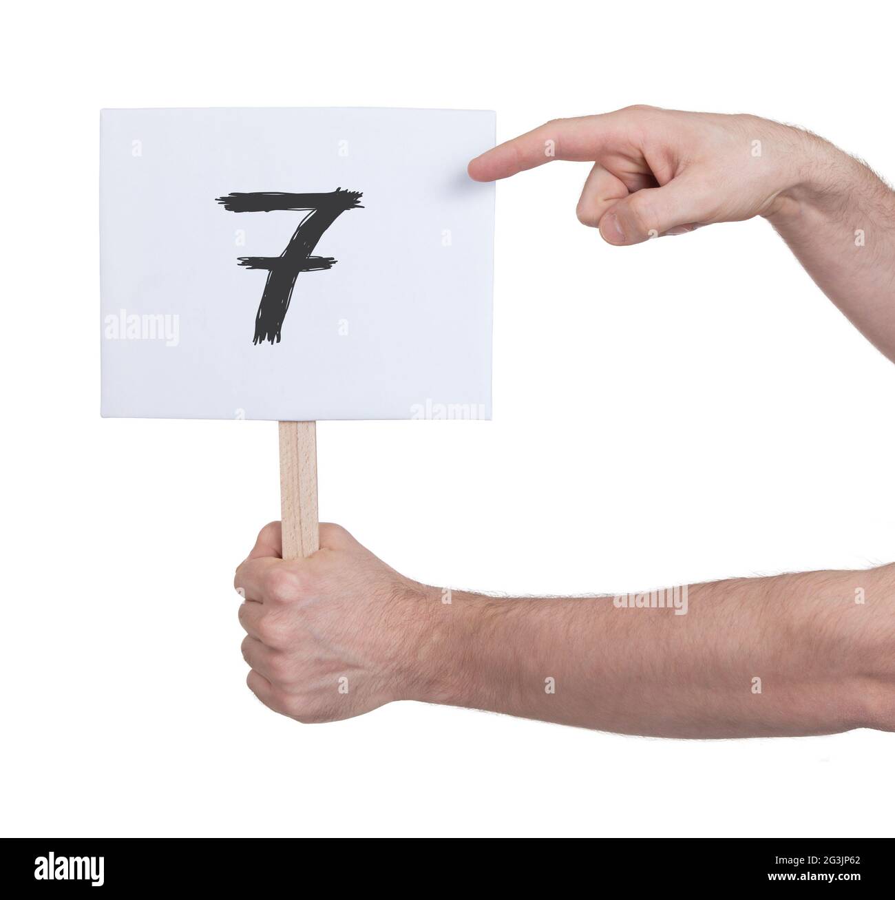 Sign with a number, 7 Stock Photo - Alamy