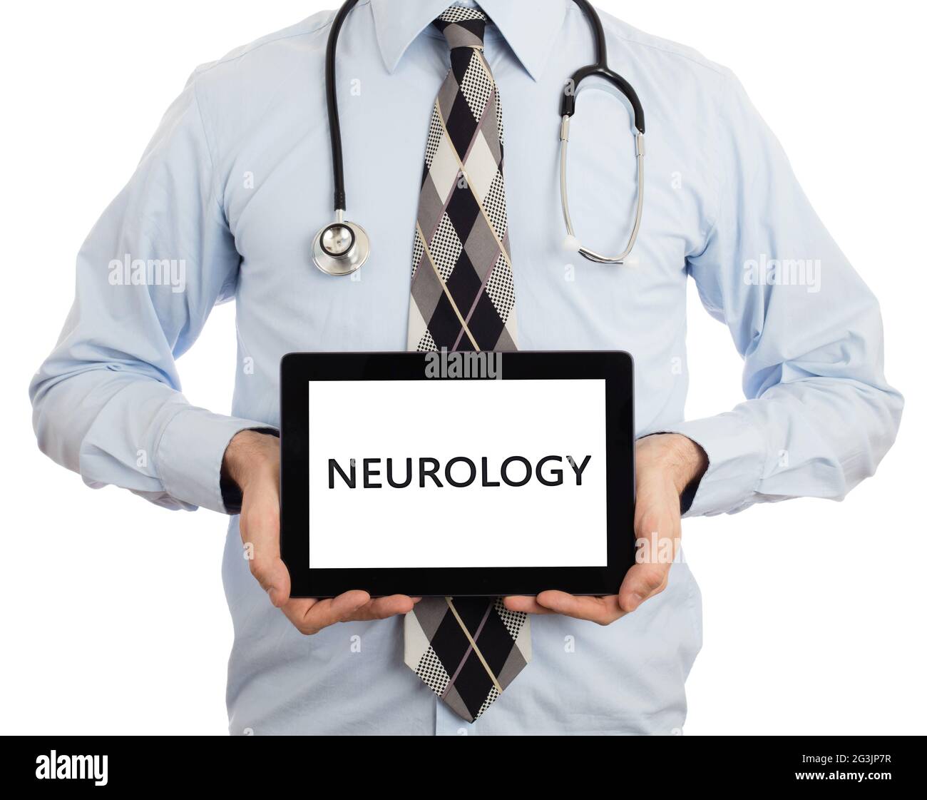 Doctor holding tablet - Neurology Stock Photo - Alamy