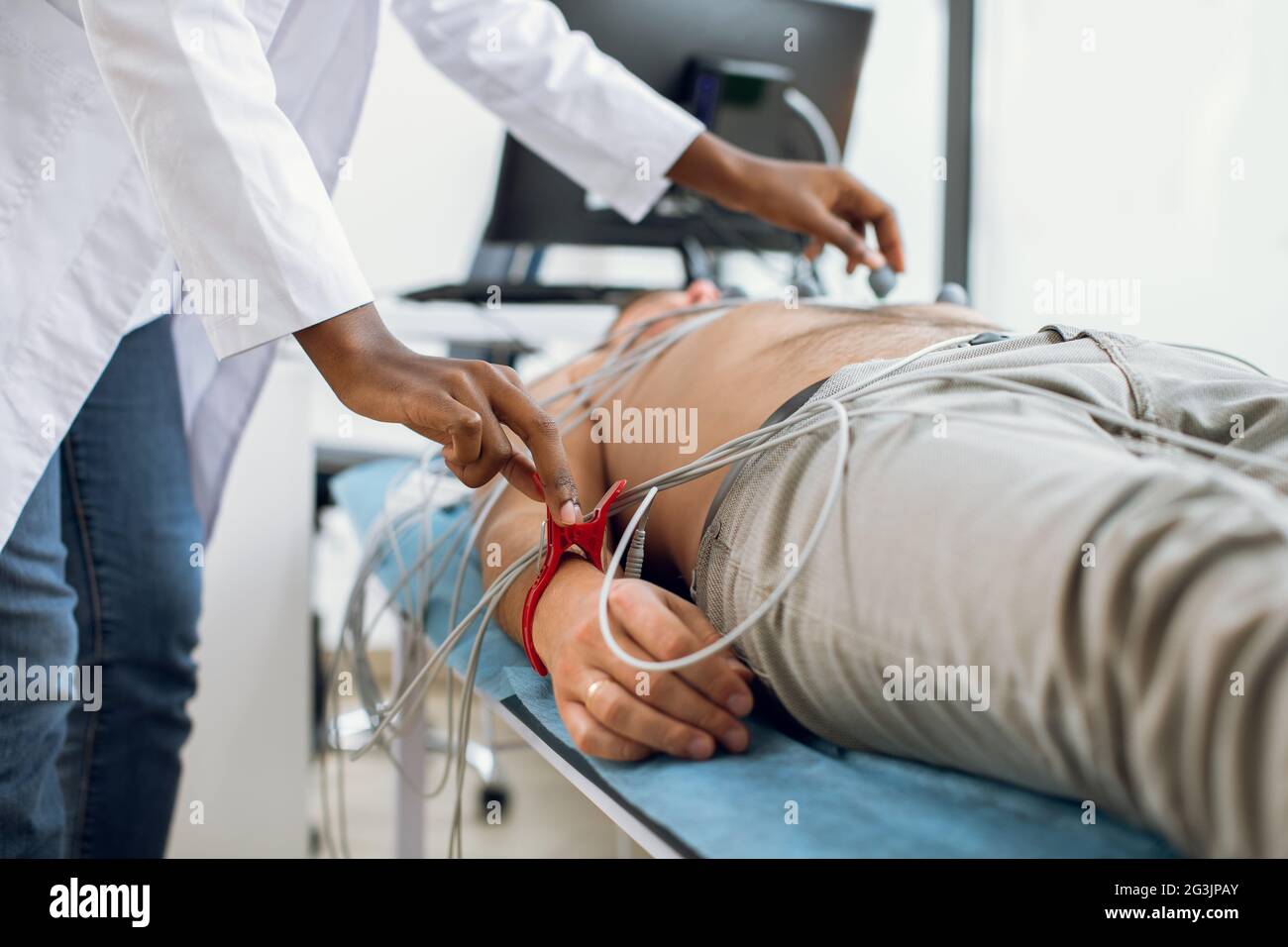 ECG electrocardiography and regular health check concept ...