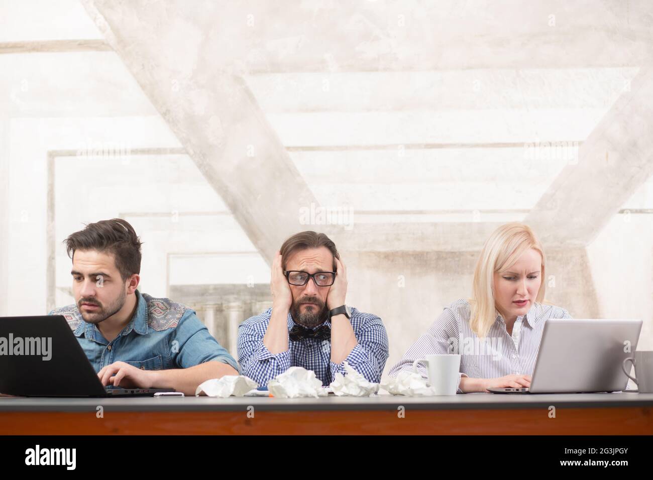Coworking of businessteam Stock Photo - Alamy